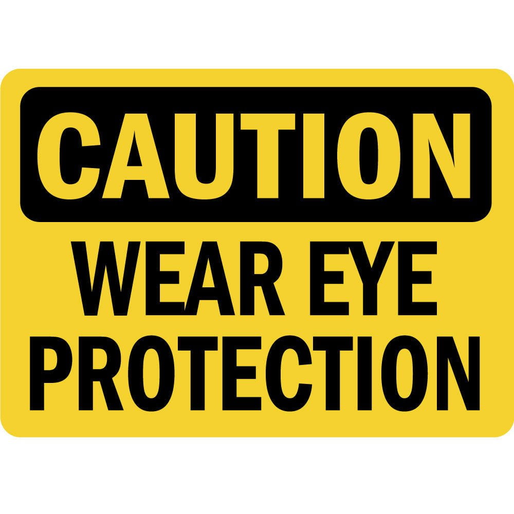 Vinyl Stickers - Caution - Wear Eye Protection OSHA - Safety and ...
