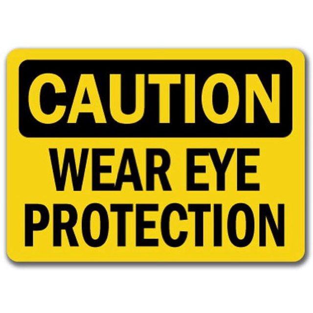 Vinyl Stickers - Caution - Wear Eye Protection - Safety and Warning ...