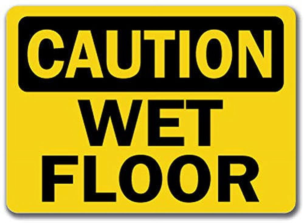 Vinyl Stickers - Caution - Wet Floor - Safety and Warning Warehouse ...