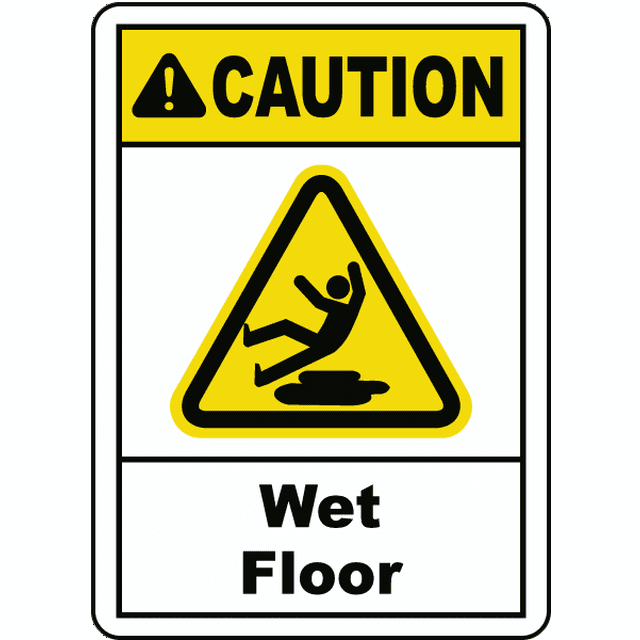 Vinyl Stickers - Caution Wet Floor Sign - Safety and Warning Warehouse ...