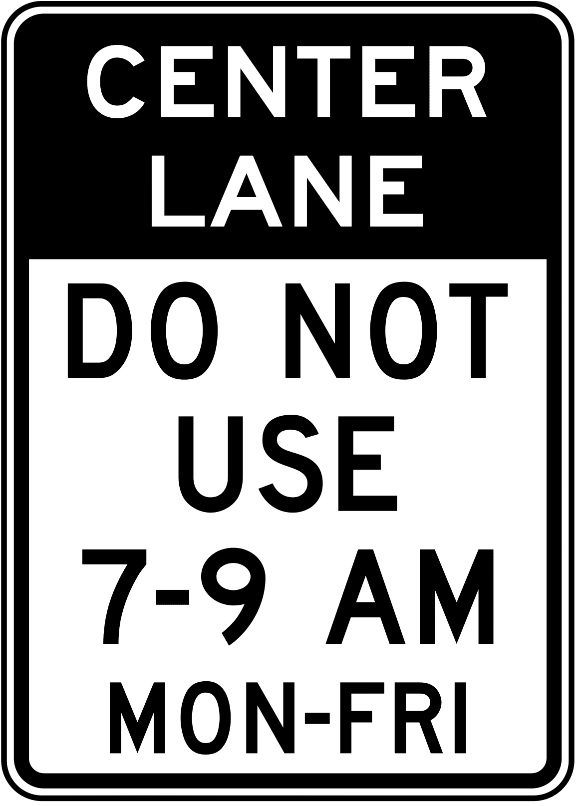 Vinyl Stickers - Center Lane Control(Time) - Safety and Warning ...