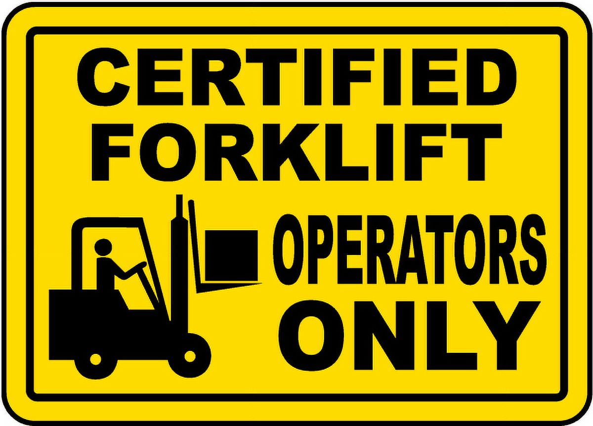 Vinyl Stickers - Certified Forklift Operators Only Sign - Safety and ...