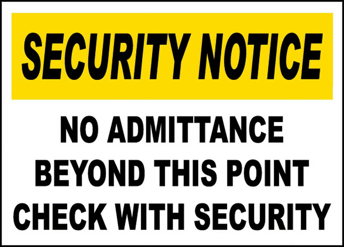 Vinyl Stickers - Check with Security Sign - Safety and Warning ...