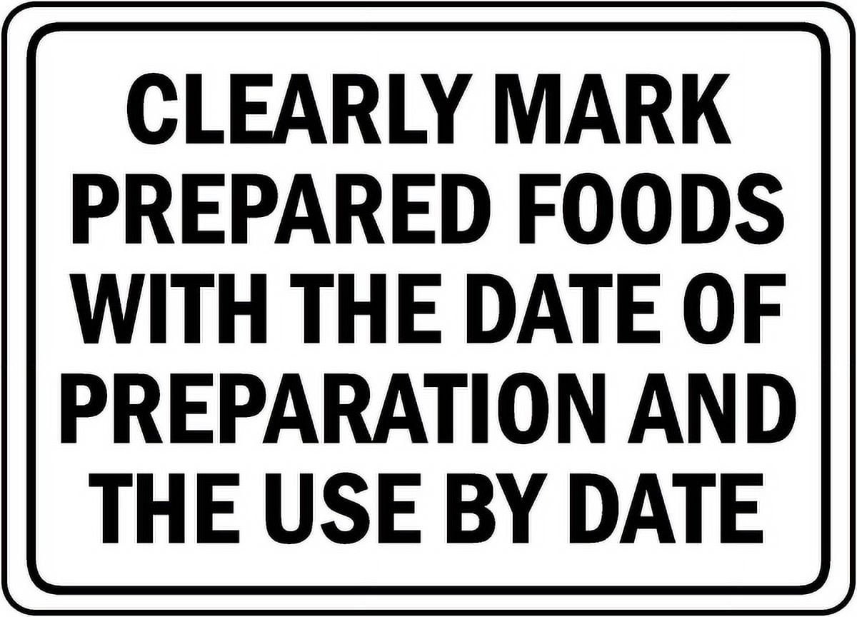 Vinyl Stickers - Clearly Mark Prepared Foods Sign - Safety and Warning ...