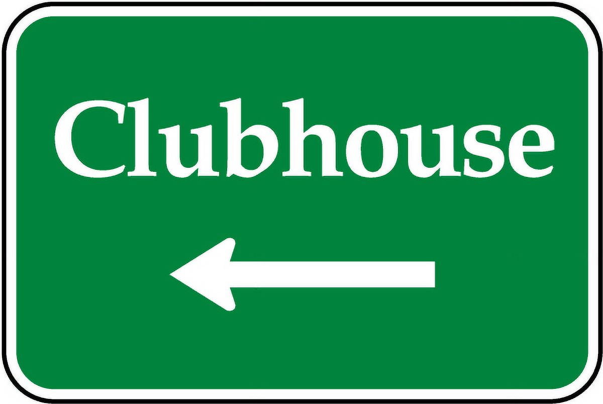 Vinyl Stickers - Clubhouse (Left Arrow) Sign O9 - Safety and Warning ...