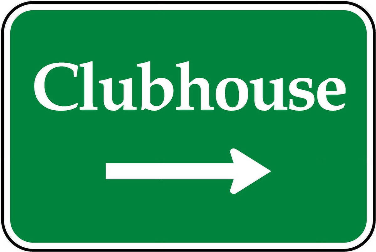 Vinyl Stickers - Clubhouse (Right Arrow) Sign P2 - Safety and Warning ...