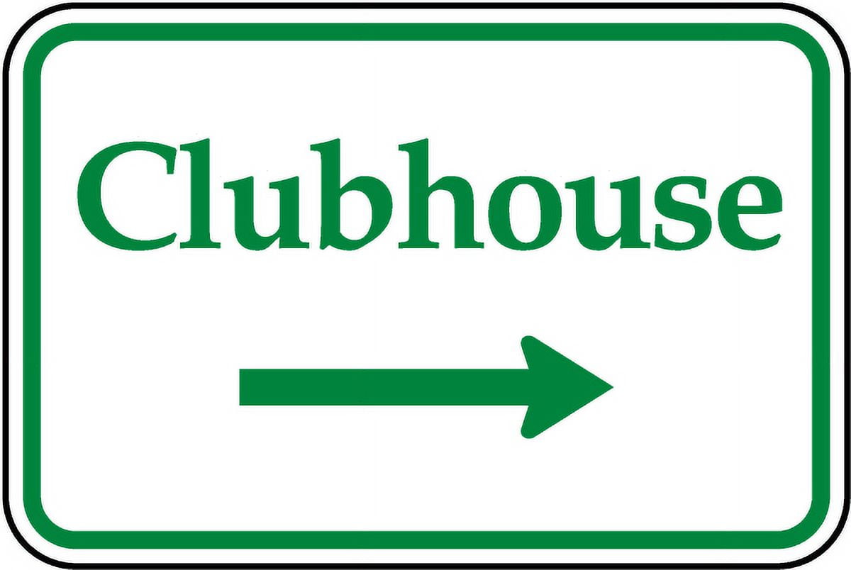 Vinyl Stickers - Clubhouse (Right Arrow) Sign P3 - Safety and Warning ...