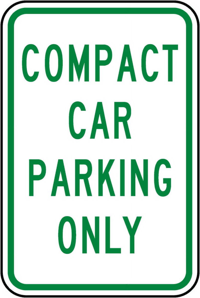 Vinyl Stickers - Compact Car Parking Only Sign - Safety and Warning ...