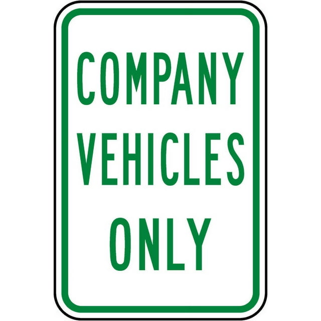 Vinyl Stickers - Company Vehicles Only Sign P4 - Safety and Warning ...
