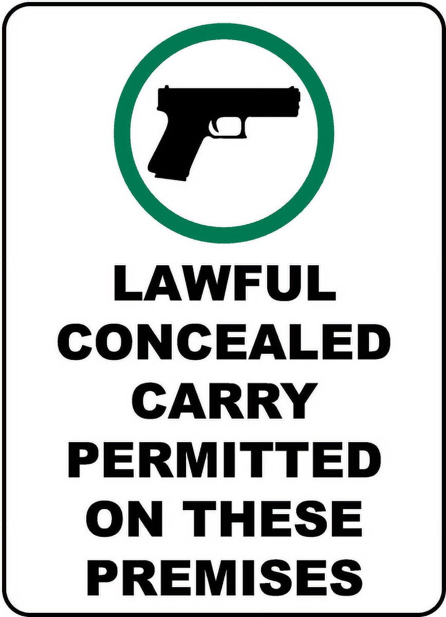 Vinyl Stickers - Concealed Carry Permitted on Premises Sign - Safety ...