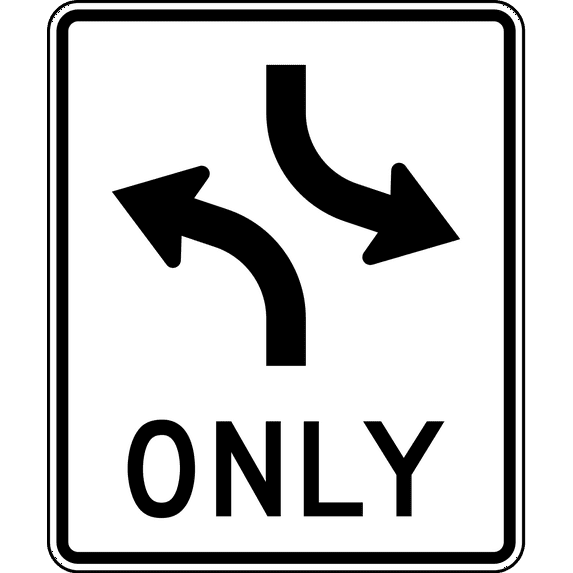 Vinyl Stickers - Concurrent (Center) Left Turn Lane (Overhead) - Safety ...