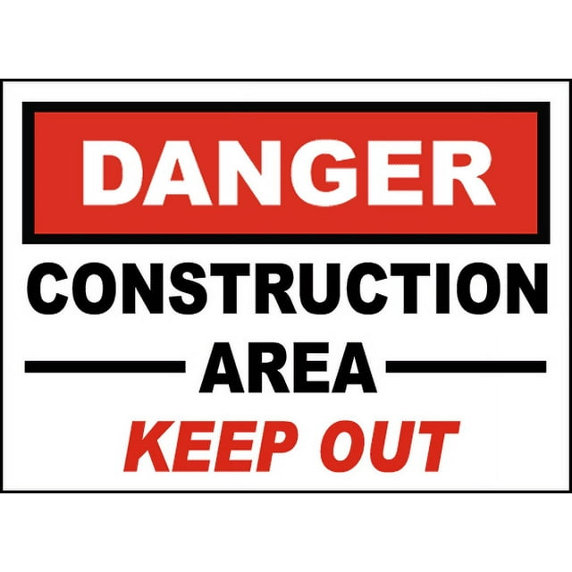 Vinyl Stickers - Construction Area Keep Out Sign - Safety and Warning ...