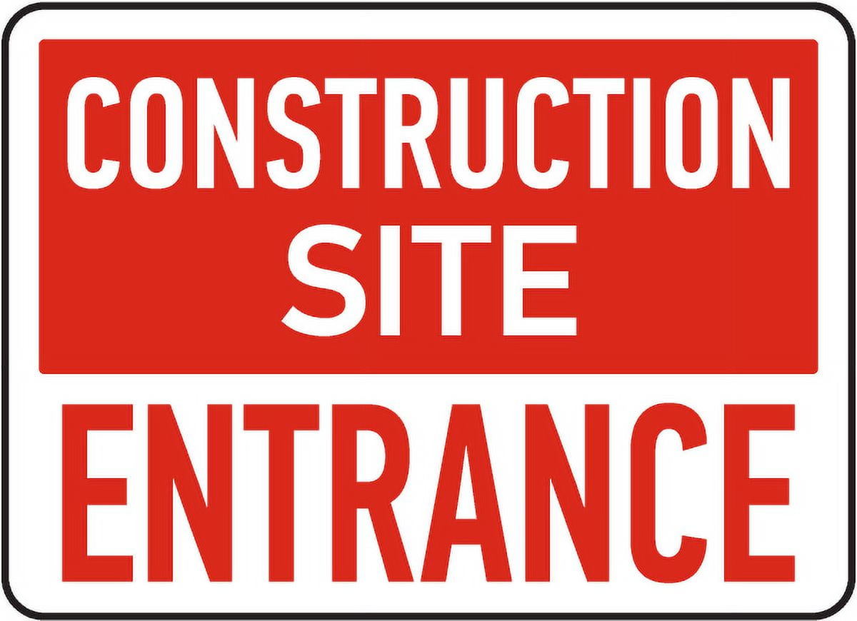 Vinyl Stickers - Construction Site Entrance Sign Q7 - Safety and ...