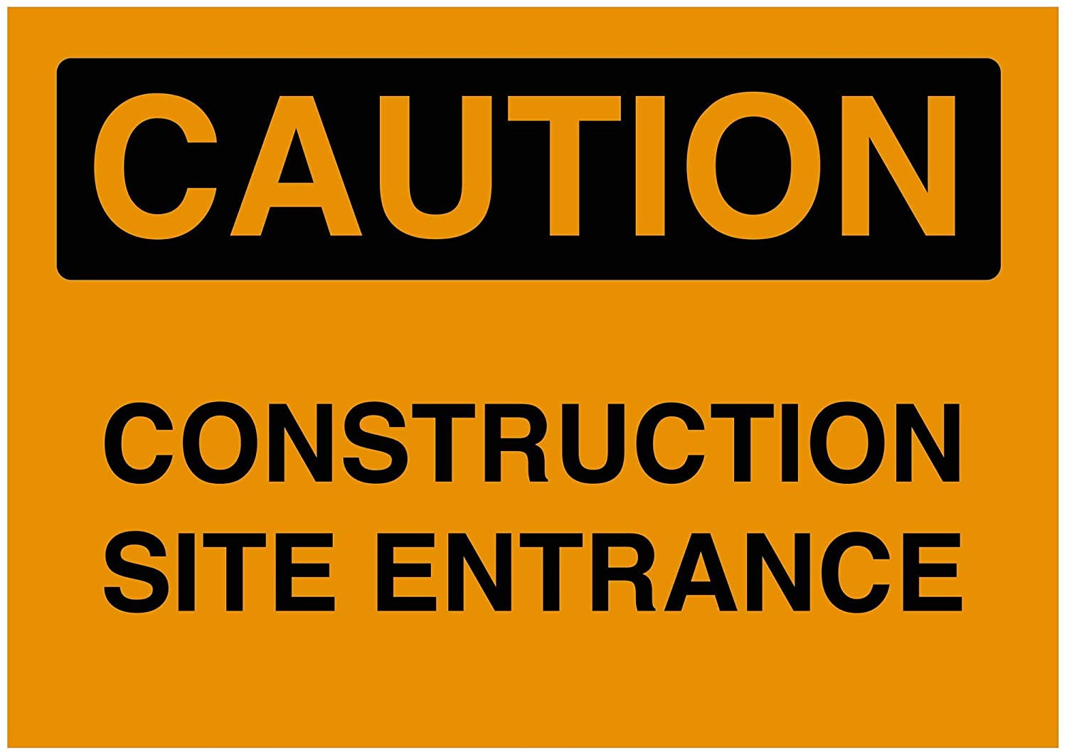 Vinyl Stickers - Construction Site Entrance Sign Q8 - Safety and ...