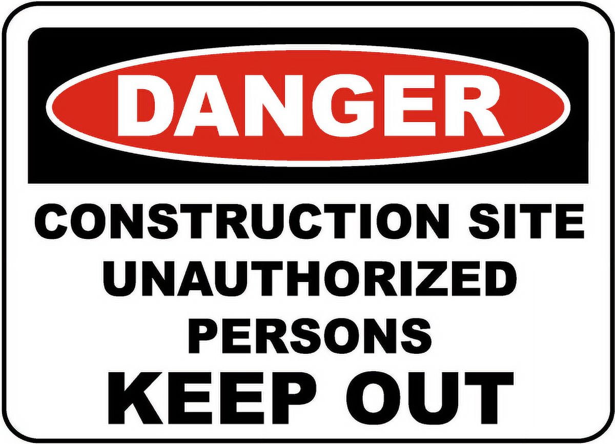 Vinyl Stickers - Construction Site Keep Out Sign Q9 - Safety and ...