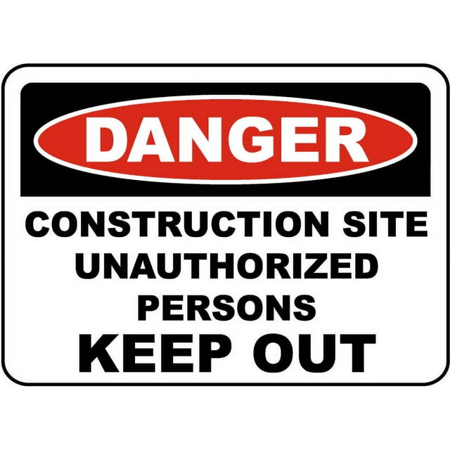 Vinyl Stickers - Construction Site Keep Out Sign Q9 - Safety and ...