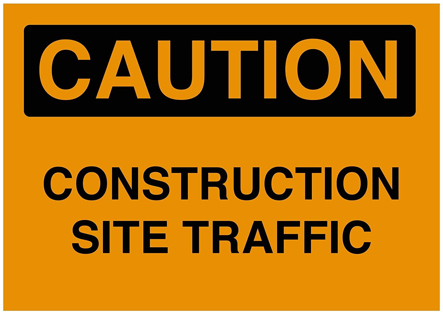 Vinyl Stickers - Construction Site Traffic Signs - Safety and Warning ...