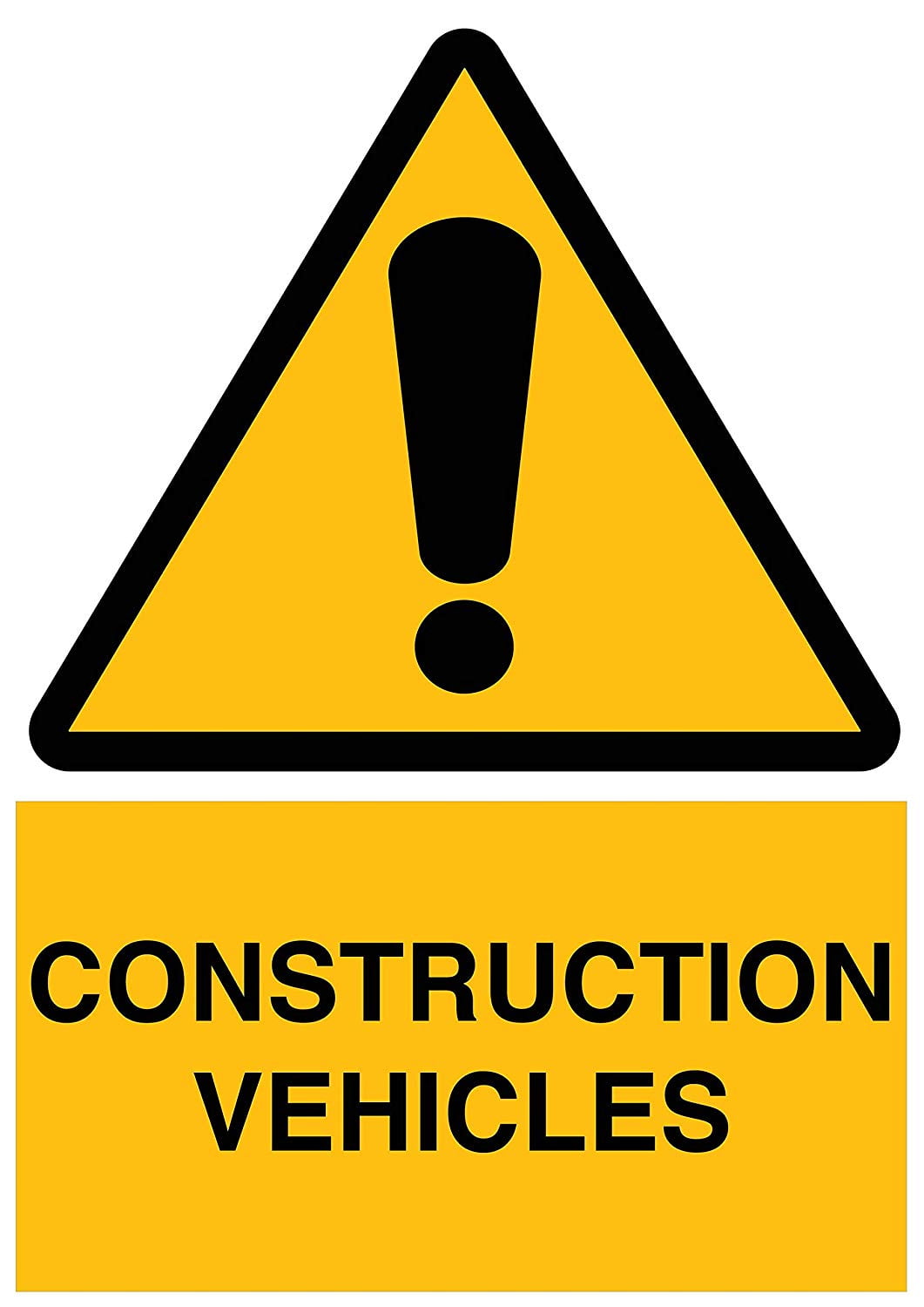 Vinyl Stickers - Construction Vehicles Sign - Safety and Warning ...