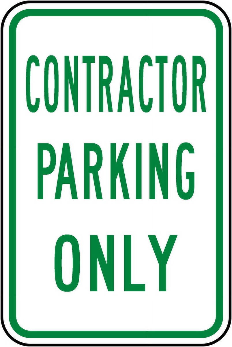 Vinyl Stickers - Contractor Parking Only Sign - Safety and Warning ...