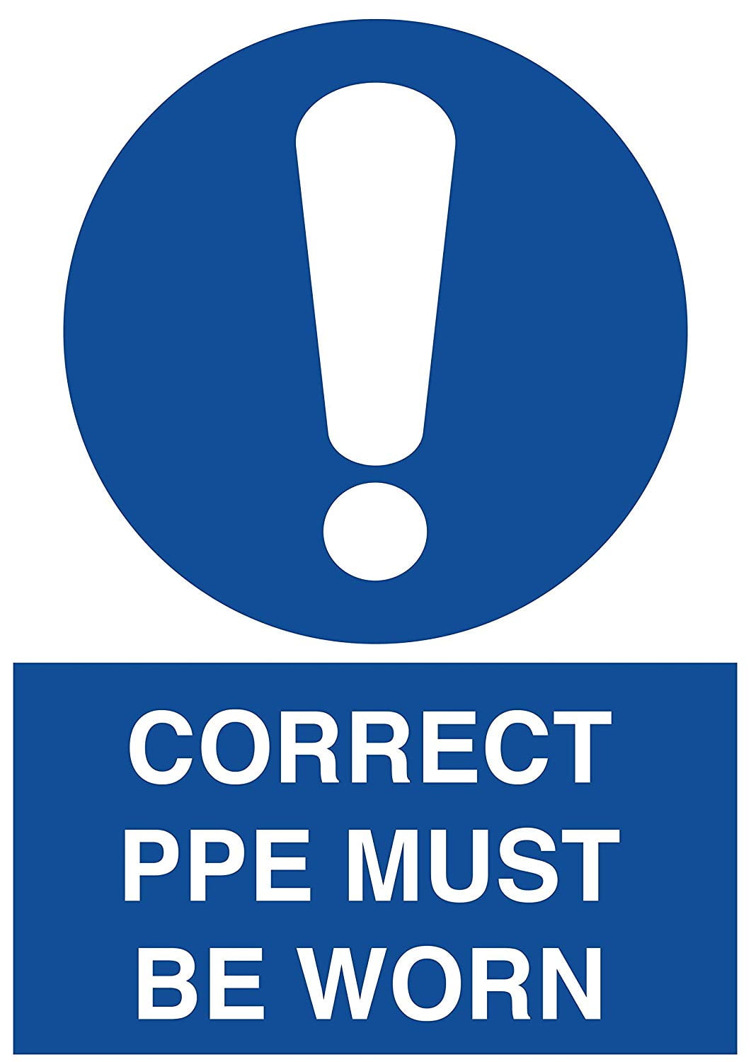 Vinyl Stickers - Correct PPE Must Be Worn Sign R2 - Safety and Warning ...