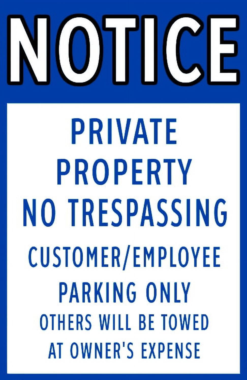 Vinyl Stickers - Customer Employee Parking Only Sign - Safety and ...