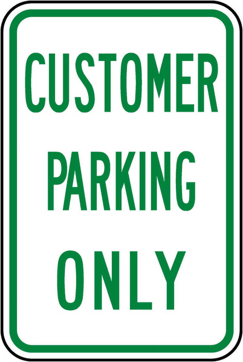 Vinyl Stickers - Customer Parking Only Sign 1 - Safety and Warning ...