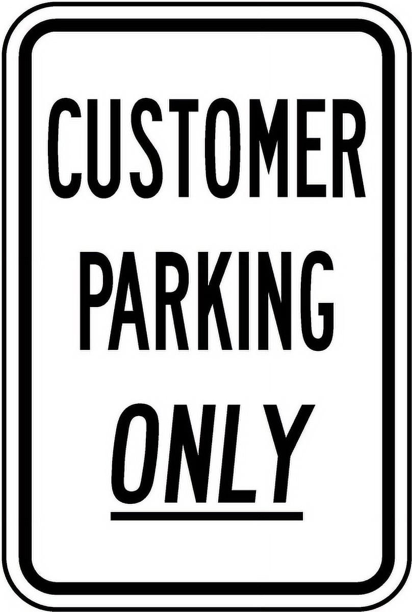 Vinyl Stickers - Customer Parking Only Sign 3 - Safety and Warning ...