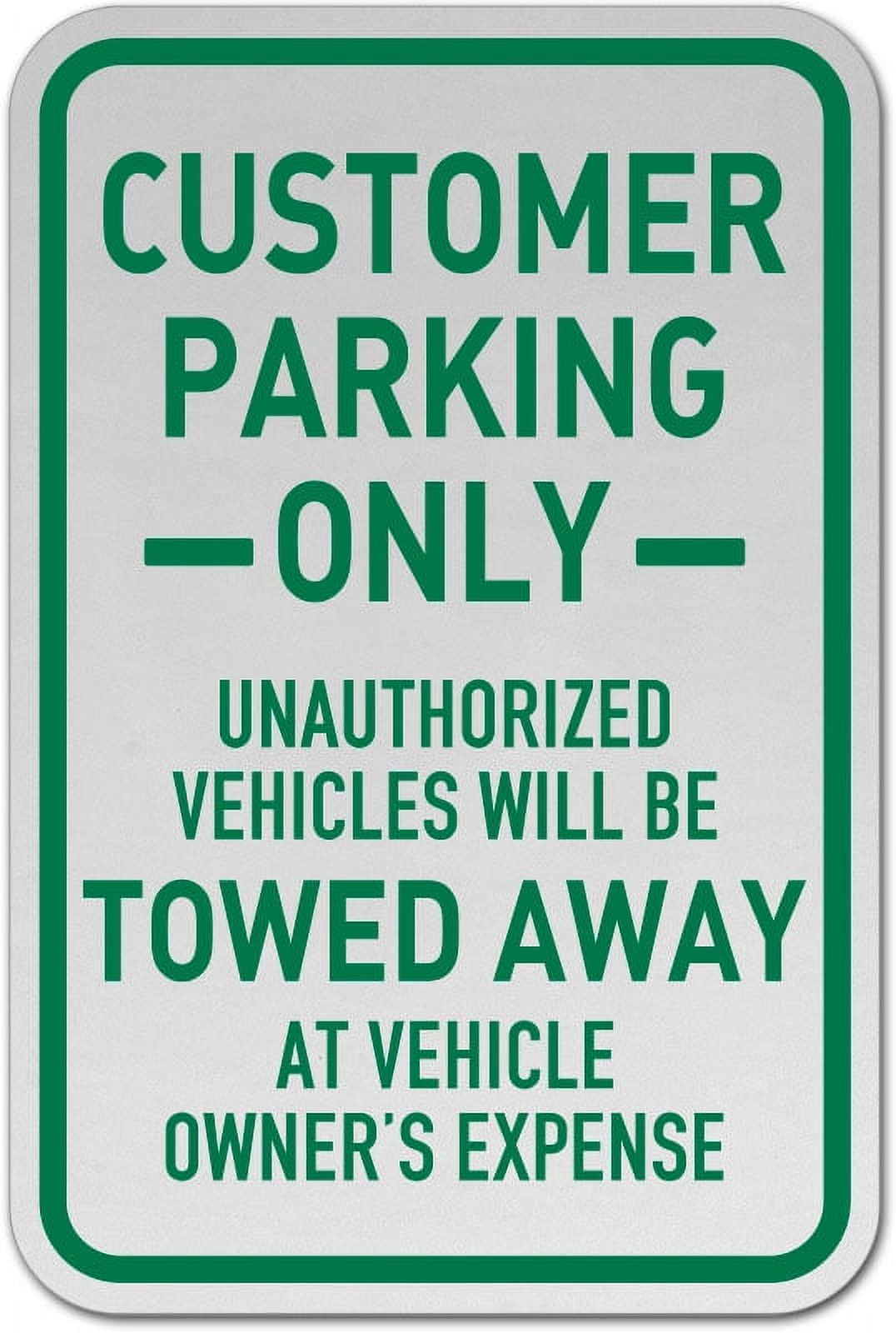 Vinyl Stickers - Customer Parking Only Sign R8 - Safety and Warning ...