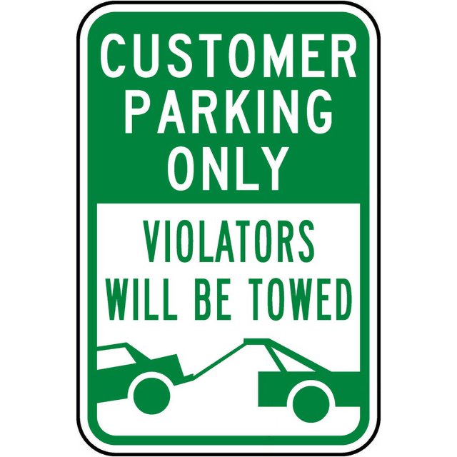 Vinyl Stickers - Customer Parking Only Sign S1 - Safety and Warning ...