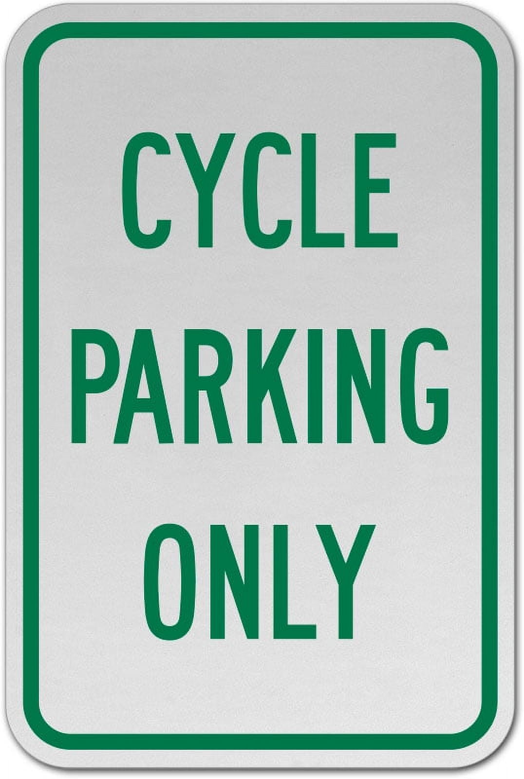 Vinyl Stickers - Cycle Parking Only Sign - Safety and Warning Warehouse Signs Stickers - 3.5" x ...