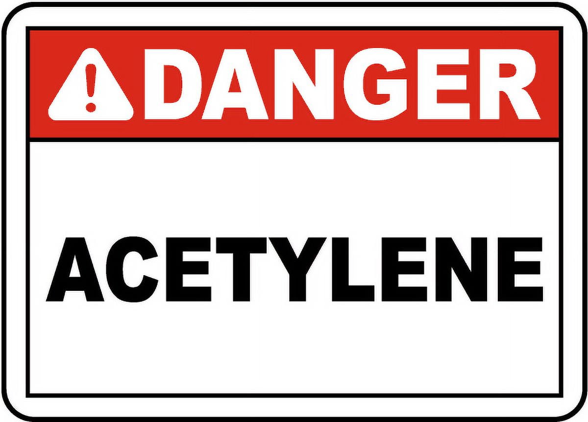 Vinyl Stickers - Danger Acetylene Sign T1 - Safety and Warning ...