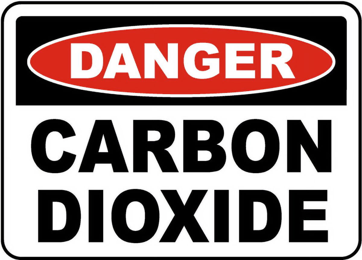 Vinyl Stickers - Danger Carbon Dioxide Sign - Safety and Warning ...