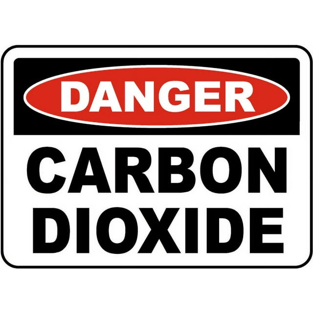 Vinyl Stickers - Danger Carbon Dioxide Sign - Safety and Warning ...