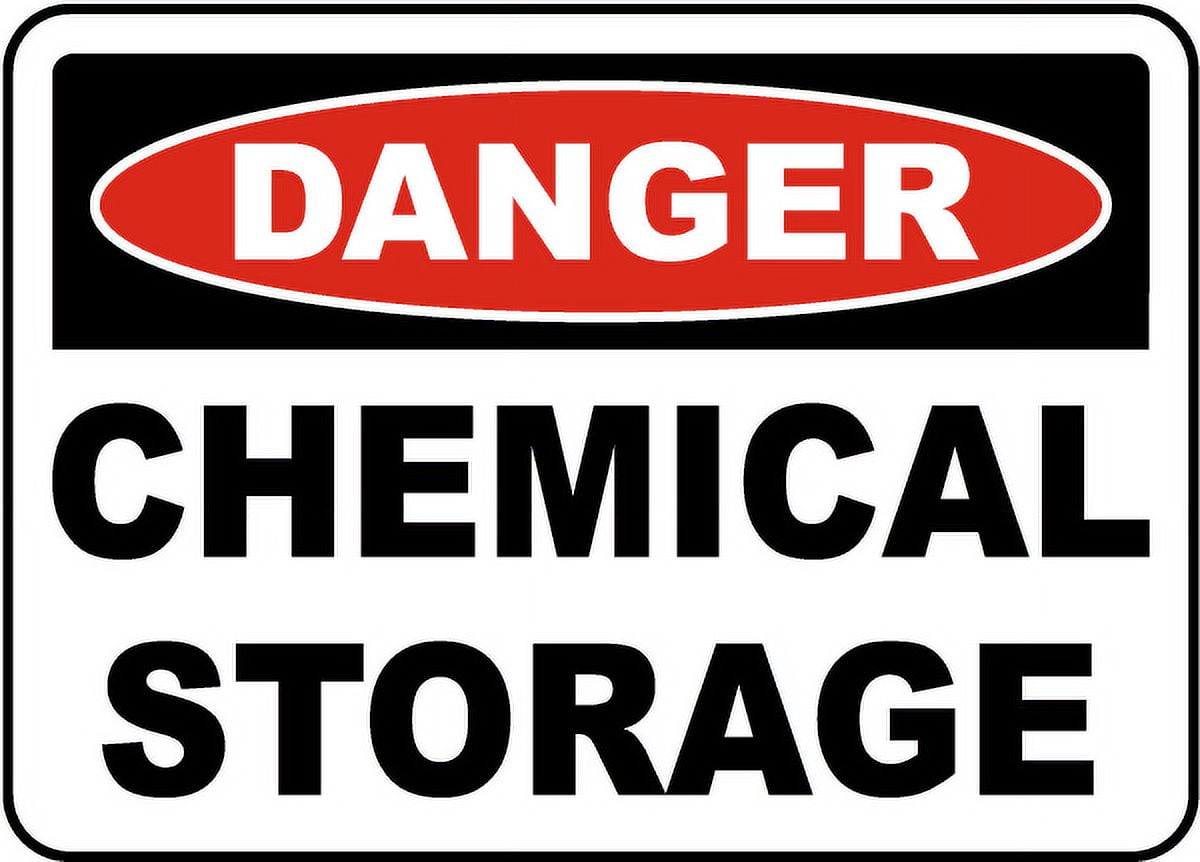 Vinyl Stickers - Danger Chemical Storage Sign - Safety and Warning ...