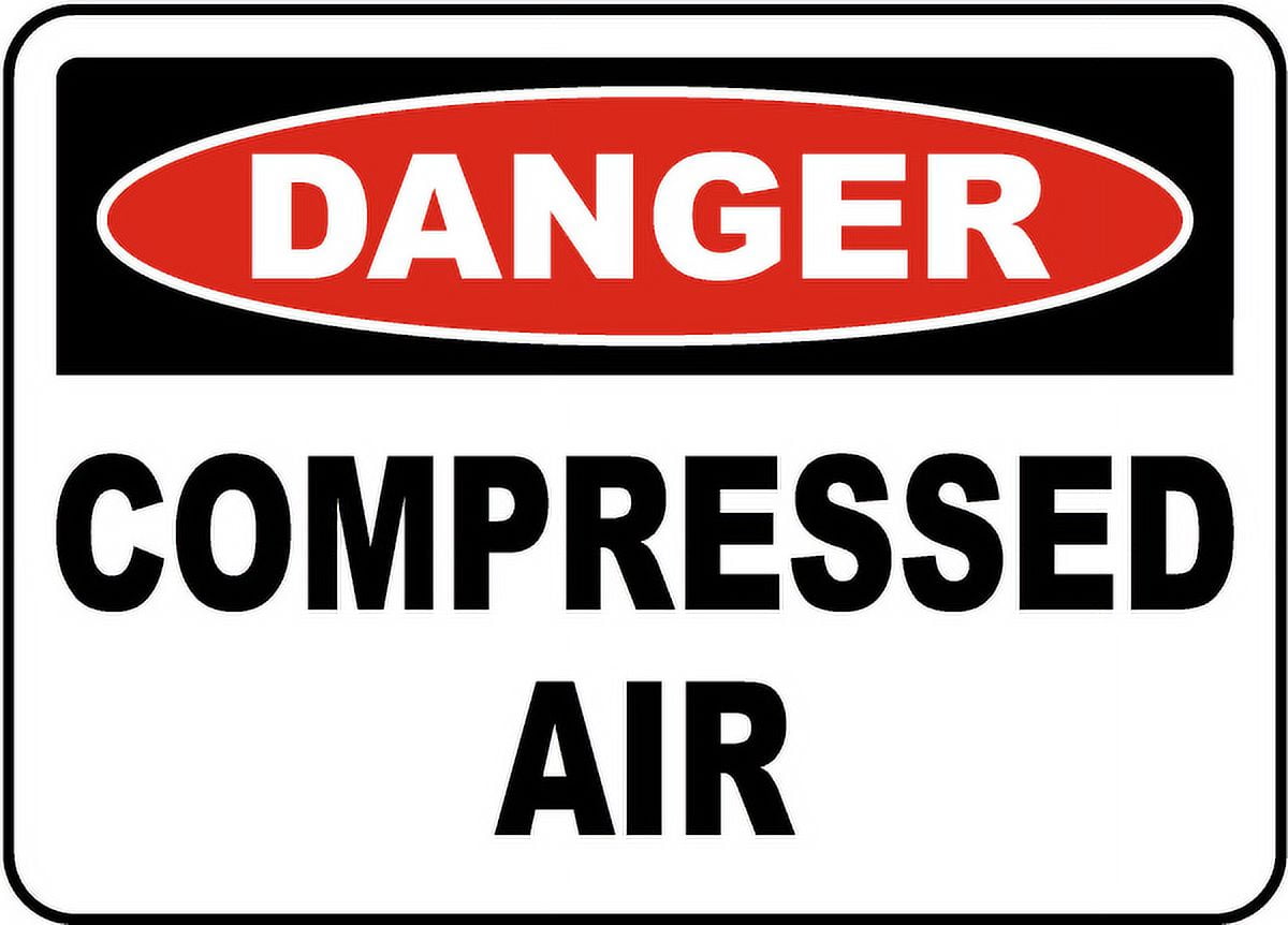 Vinyl Stickers - Danger Compressed Air Sign U1 - Safety and Warning ...
