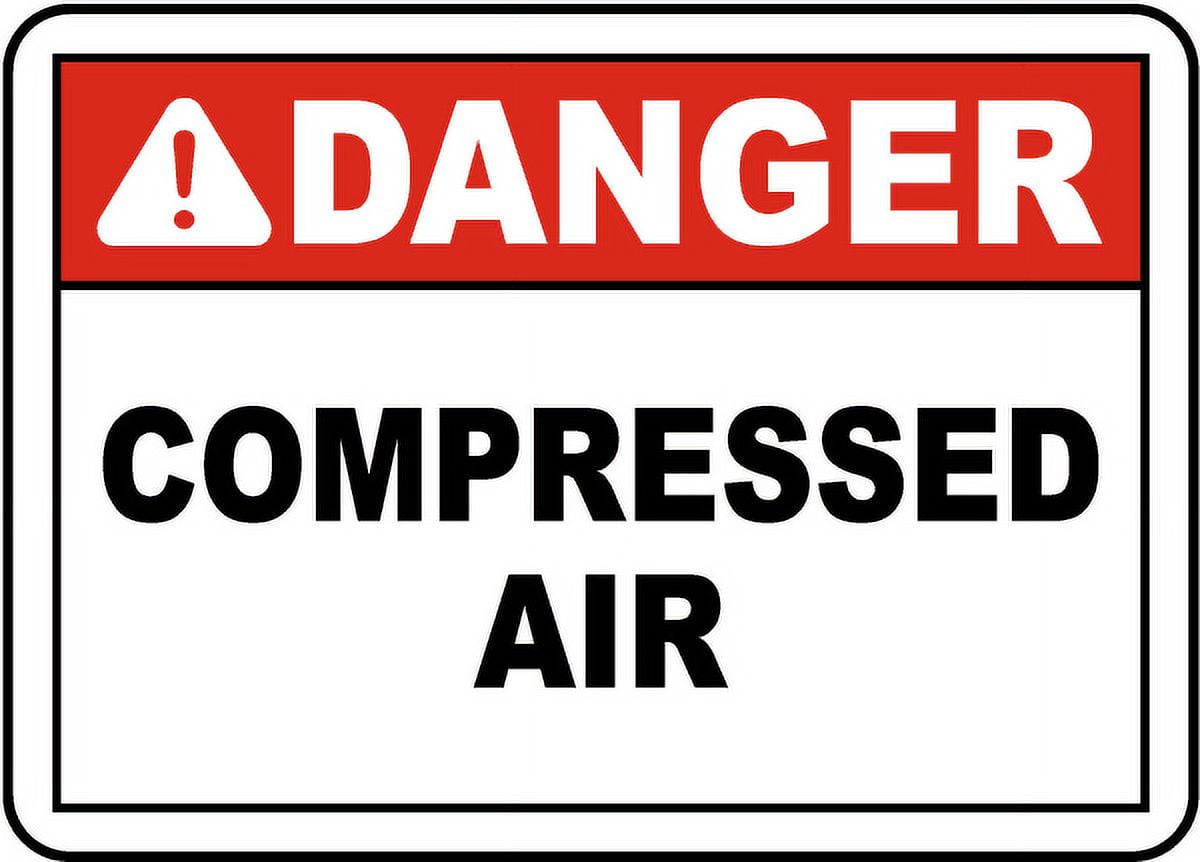 Vinyl Stickers - Danger Compressed Air Sign U2 - Safety and Warning ...