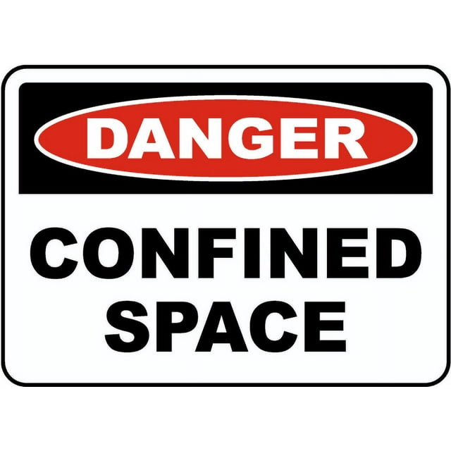 Vinyl Stickers - Danger Confined Space Sign U3 - Safety and Warning ...