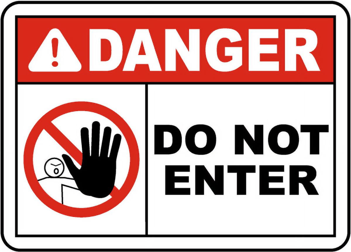 Vinyl Stickers - Danger Do Not Enter Sign 1 - Safety and Warning ...