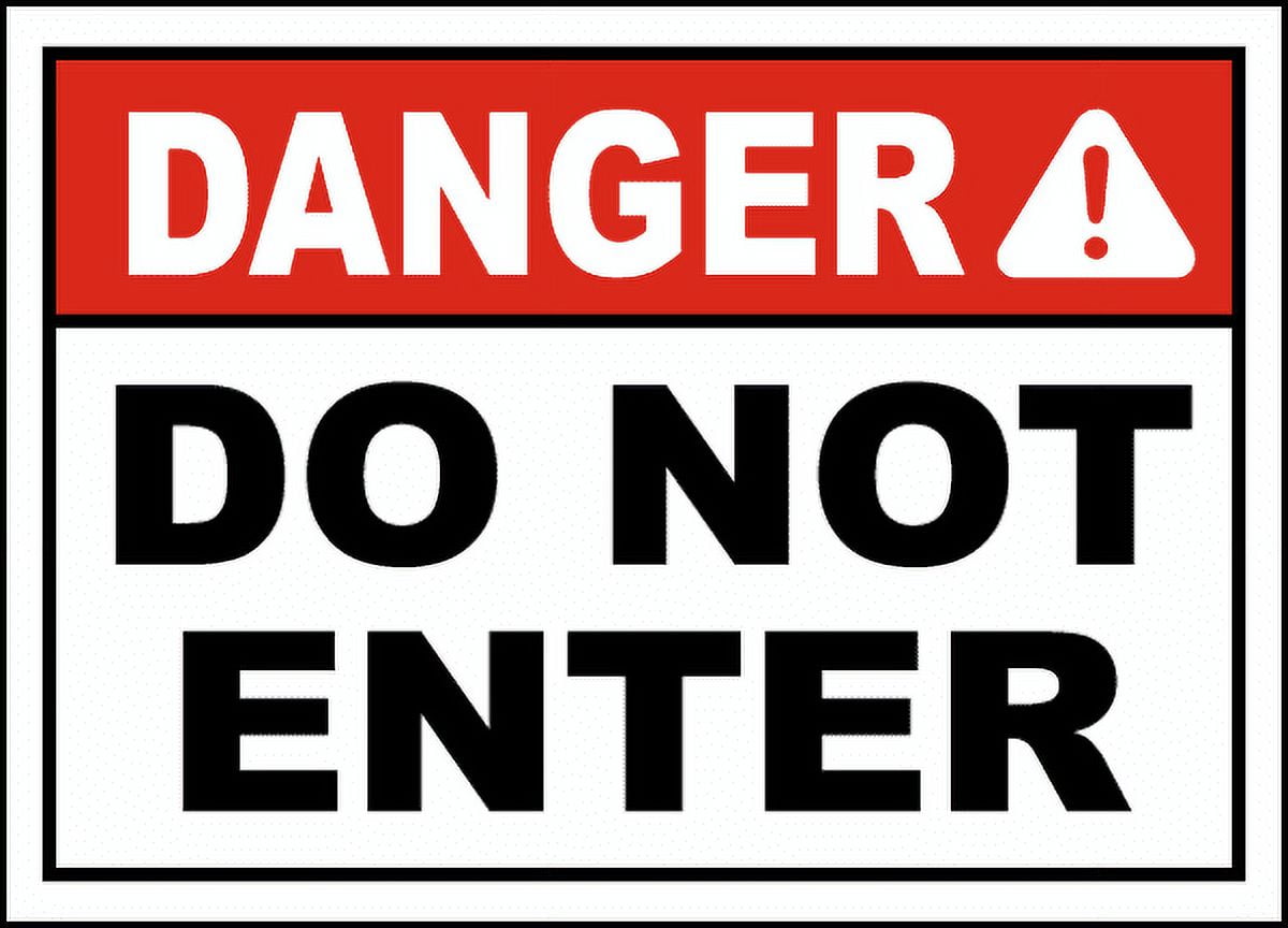 Vinyl Stickers - Danger Do Not Enter Sign - Safety and Warning ...