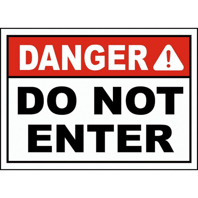 Vinyl Stickers - Danger Do Not Enter Sign - Safety and Warning ...