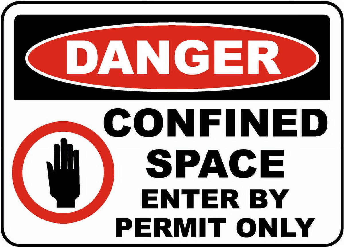 Vinyl Stickers - Danger Enter by Permit Only Sign V2 - Safety and ...