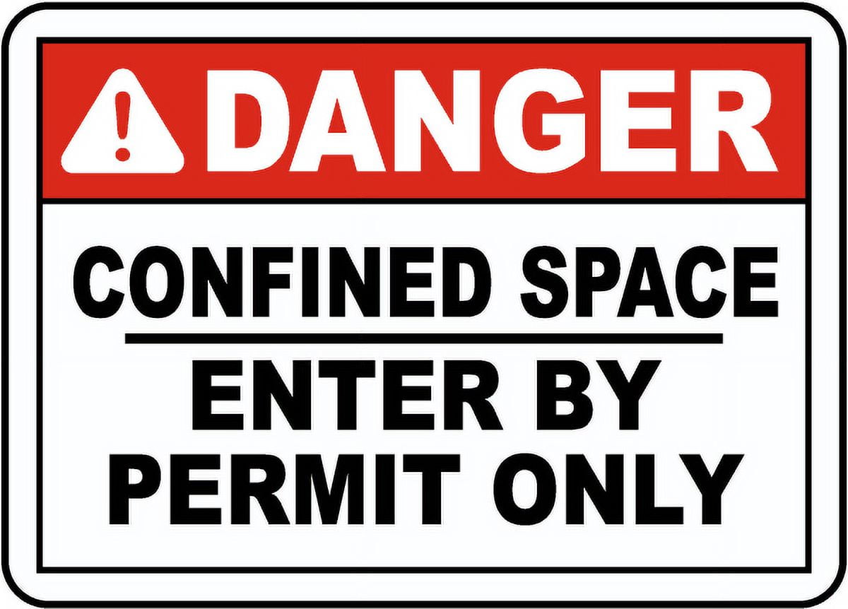 Vinyl Stickers - Danger Enter by Permit Only Sign V3 - Safety and ...