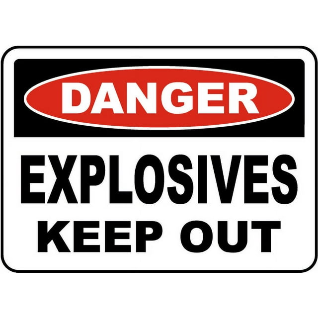 Vinyl Stickers - Danger Explosives Keep Out Sign V4 - Safety and ...