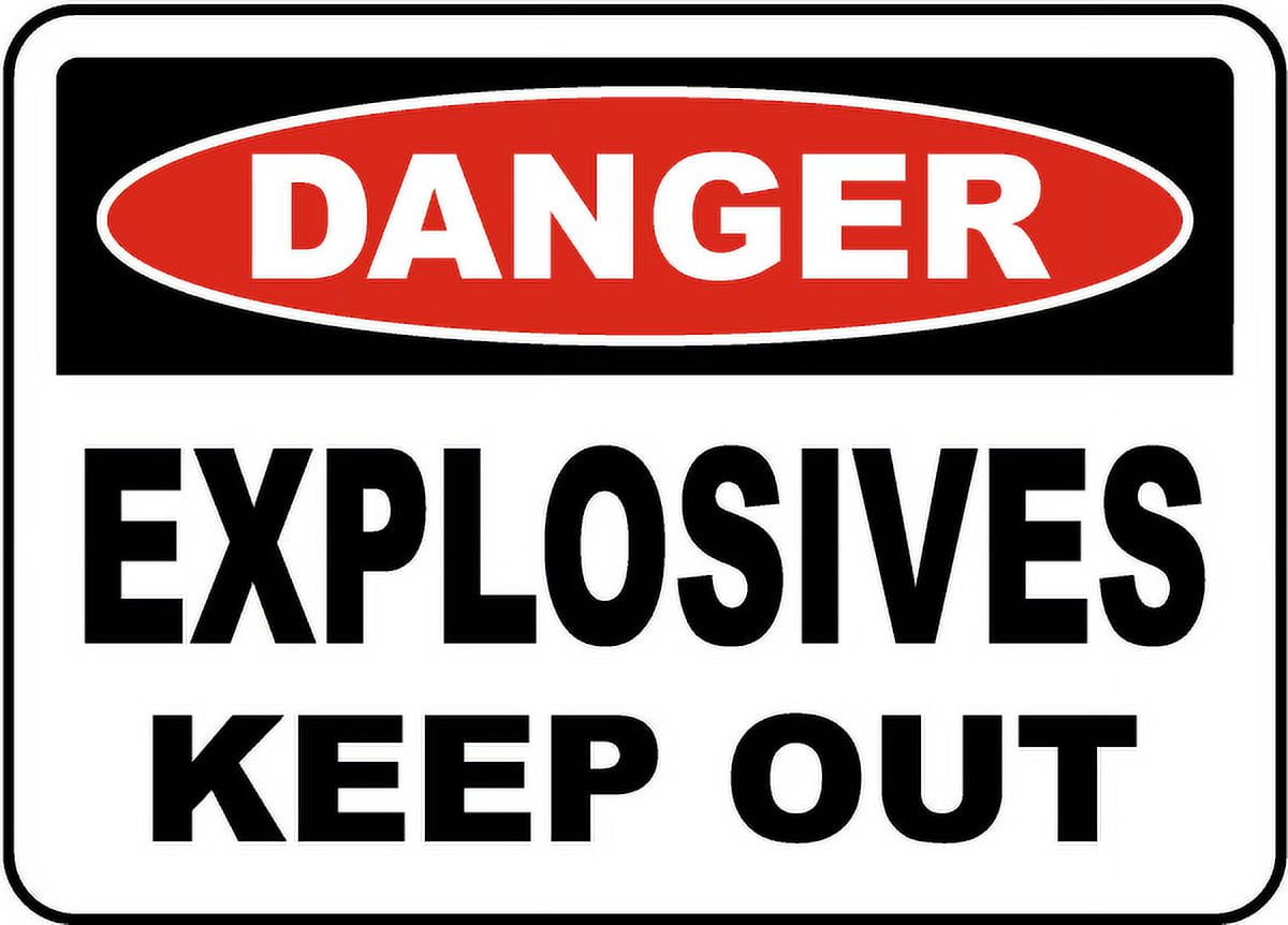 Vinyl Stickers - Danger Explosives Keep Out Sign V4 - Safety and ...