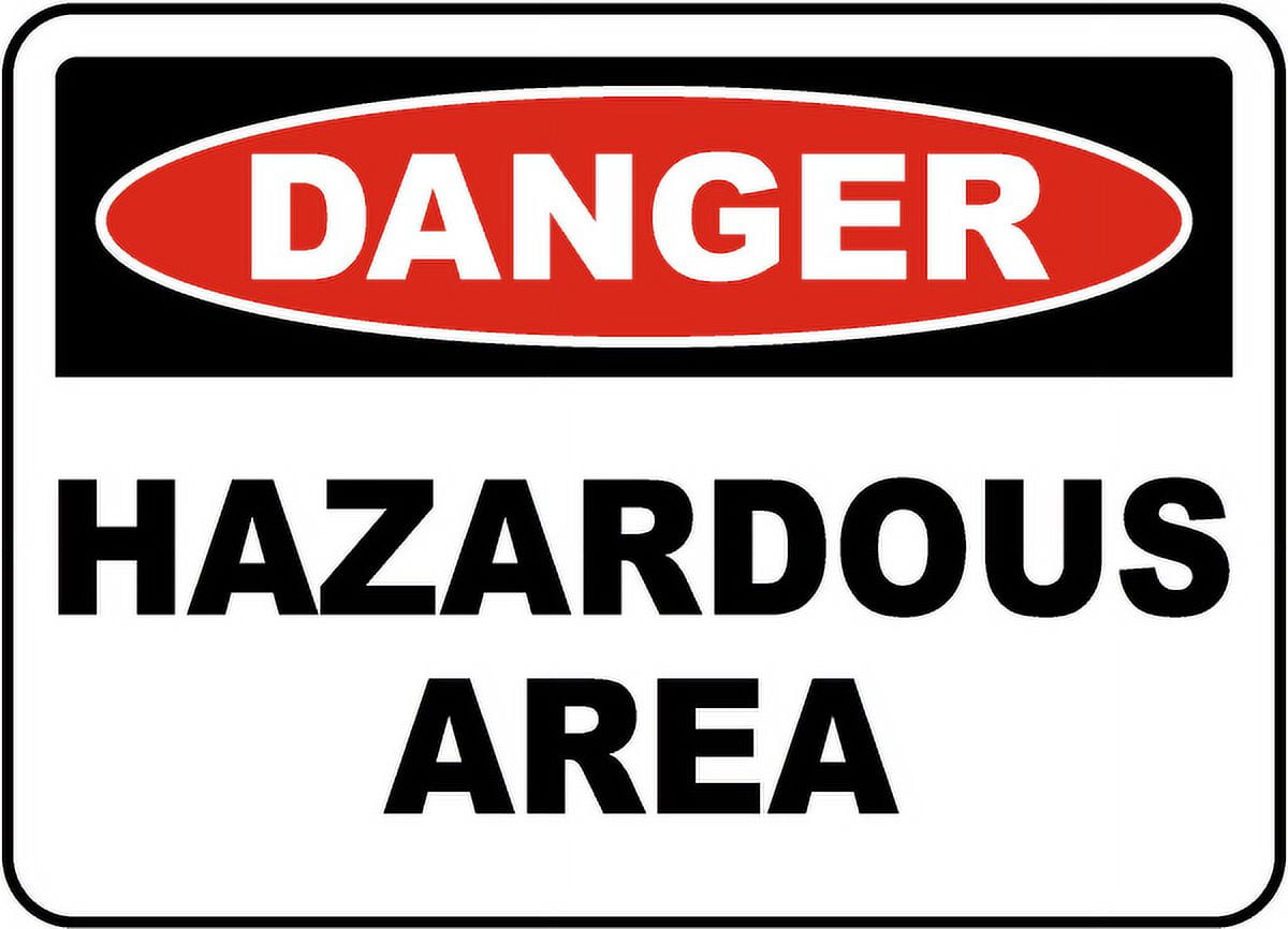 Vinyl Stickers - Danger Hazardous Area Sign - Safety and Warning ...