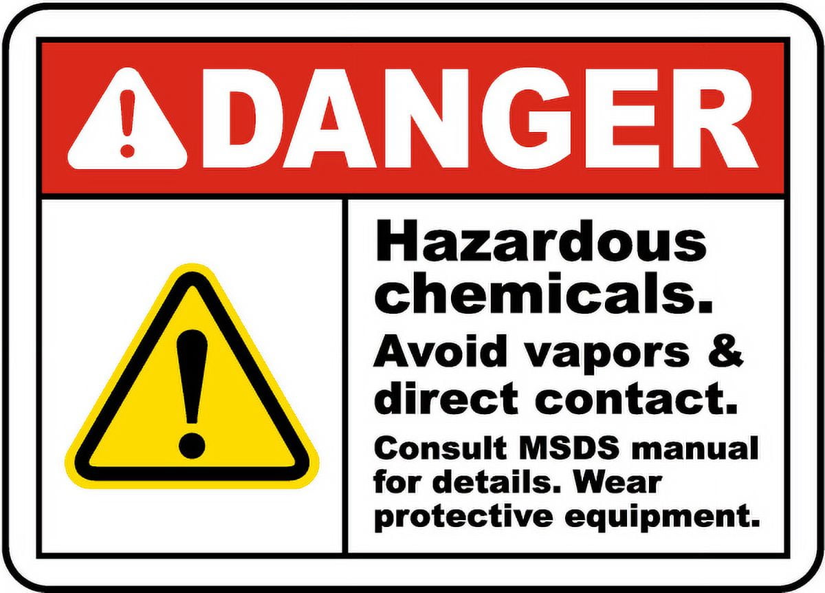 Vinyl Stickers - Danger Hazardous Chemicals Sign 2 - Safety and Warning ...