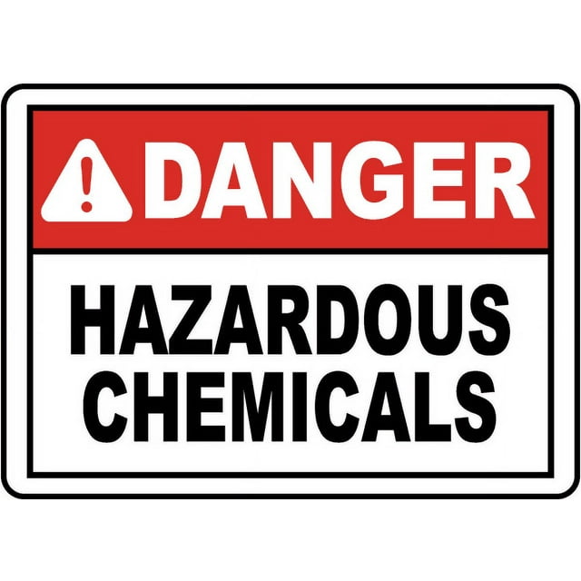 Vinyl Stickers - Danger Hazardous Chemicals Sign - Safety and Warning ...