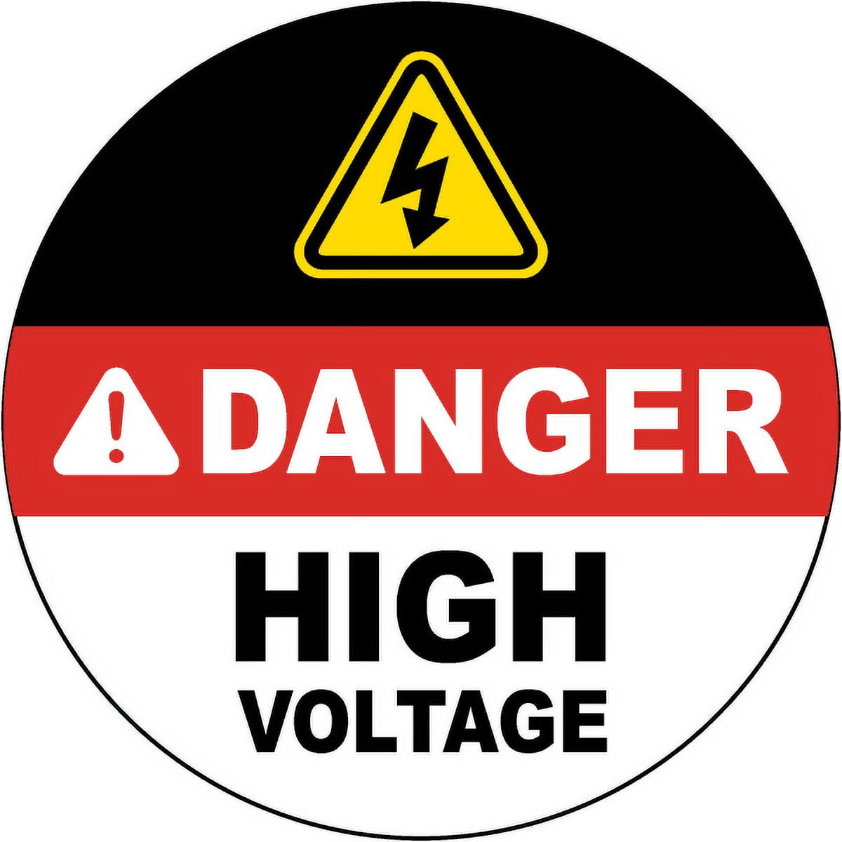 Vinyl Stickers - Danger High Voltage Floor Sign 2 - Safety and Warning ...