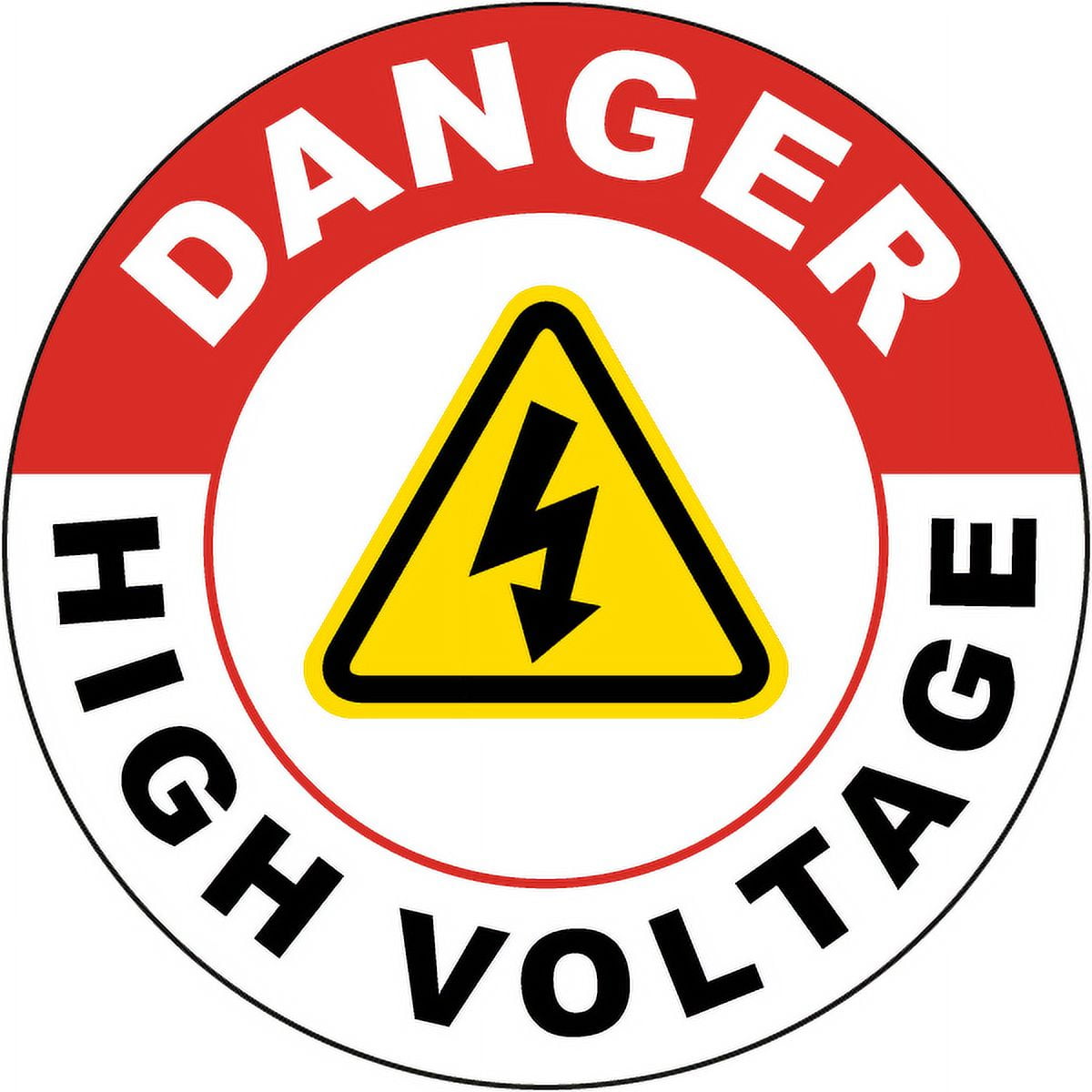 Vinyl Stickers - Danger High Voltage Floor Sign - Safety and Warning ...