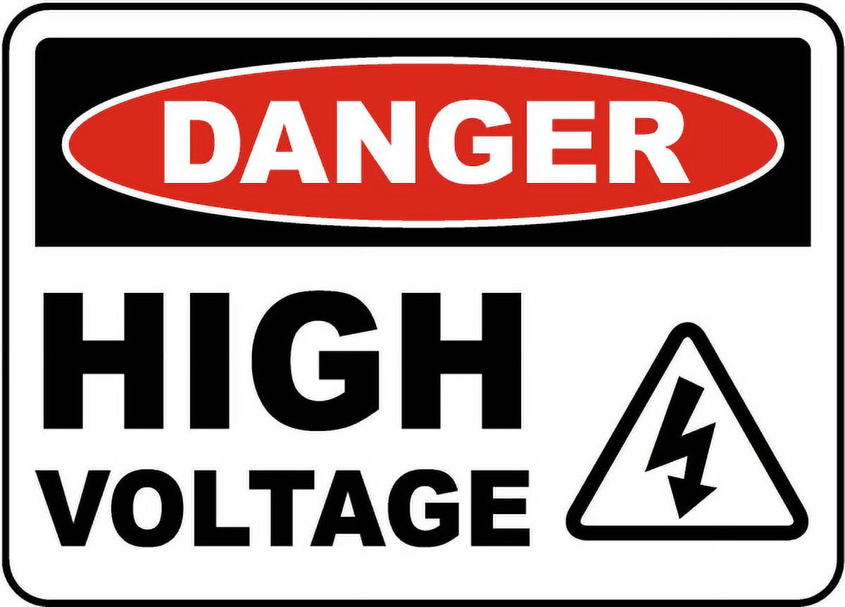 Vinyl Stickers - Danger High Voltage Sign X2 - Safety and Warning ...